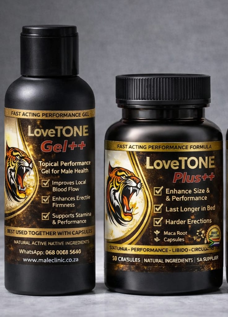 LoveTONE Plus++ Capsules & Gel++ Combo – Male Clinic SA
